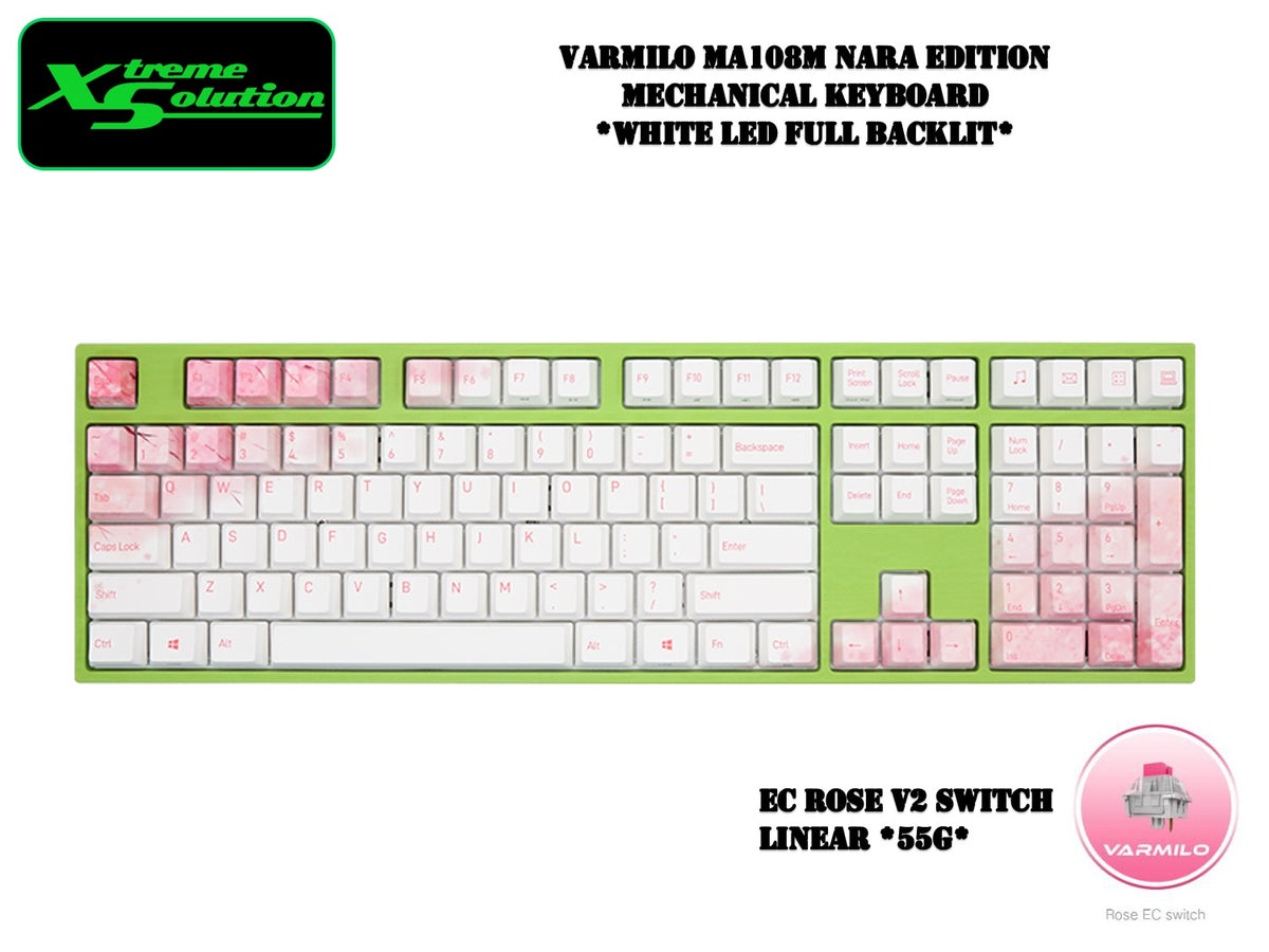 Varmilo MA108 Nara Edition Mechanical Keyboard - White LED Backlit – XtremeSolution
