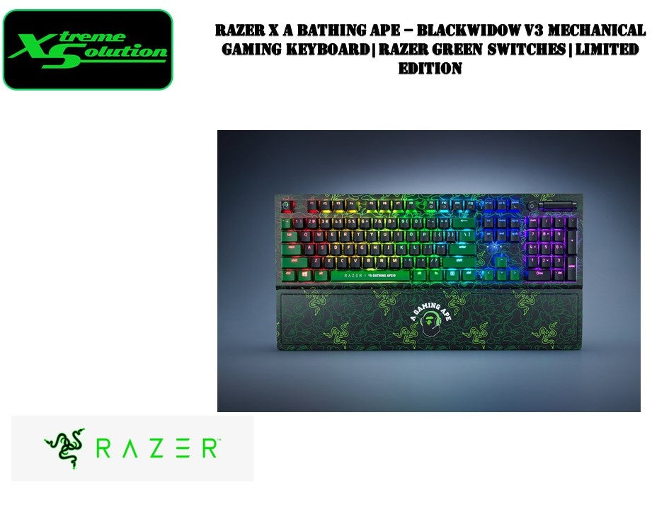Razer X A Bathing APE - Blackwidow V3 Mechanical Gaming Keyboard ...
