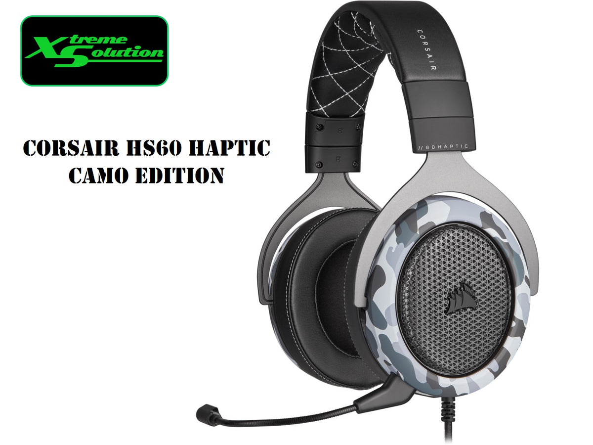 Corsair HS60 HAPTIC Stereo Gaming Headset with Haptic Bass (Camo ...