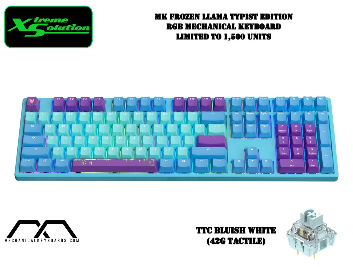 Ducky X MK One 2 Full-Size Frozen Llama RGB Keyboard - Non Hotswappabl ...