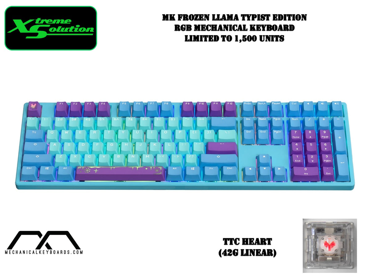 Ducky X MK One 2 Full-Size Frozen Llama RGB Keyboard - Non Hotswappabl ...