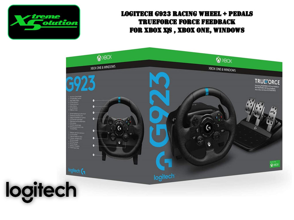 Logitech G923 Racing Wheel + Pedals Trueforce Force Feedback For Xbox ...